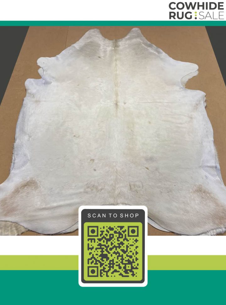 Large White Cowhide 7′ x 8′ WH-23-42 | COWHIDE RUG SALE