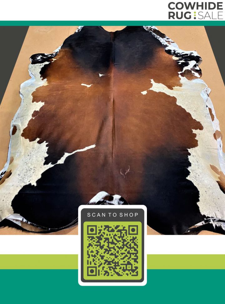 Mostly Black Tricolor Hide 7′ x 8′ TR-13-121 | COWHIDE RUG SALE