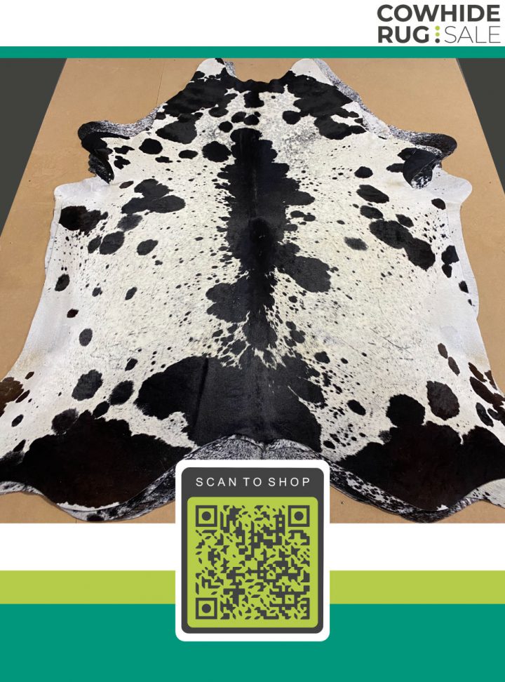 Salt and Pepper Cow Hide 5′ x 6′ SP-28-224 | COWHIDE RUG SALE
