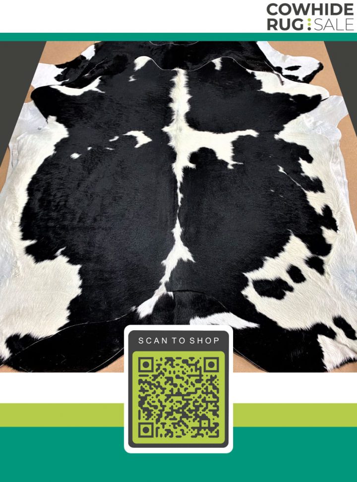 Reverse Zebra Cowhide 6′ x 7′ AP-04-05 | COWHIDE RUG SALE
